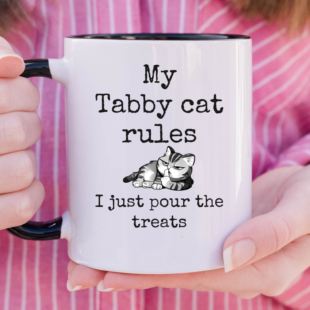 Tabby Cat Mug, Tabby Cat Gift, Striped Cat Gifts for Women, Cat Themed ...