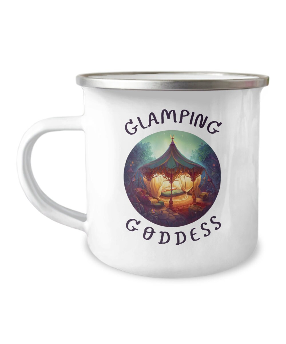 Glamping Goddess, Glamping Mug, Glamping Gifts, Glamp Enamel Mug ...