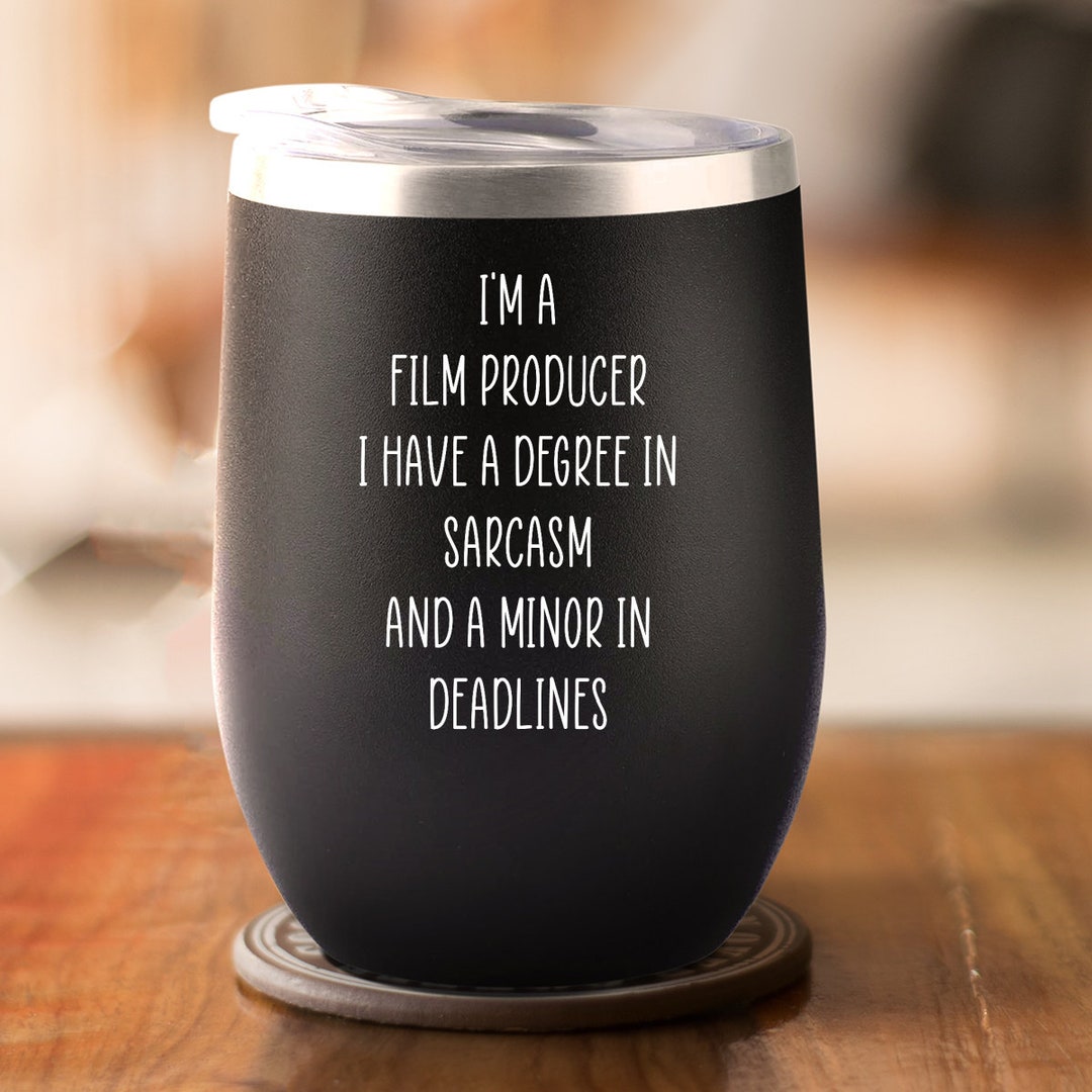 Film Producer Wine Tumbler, Film Maker Gifts for Women, for Men, Movie ...