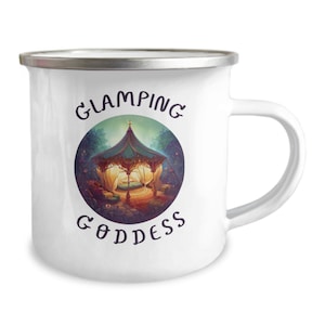 Glamping Goddess, Glamping Mug, Glamping Gifts, Glamp Enamel Mug ...