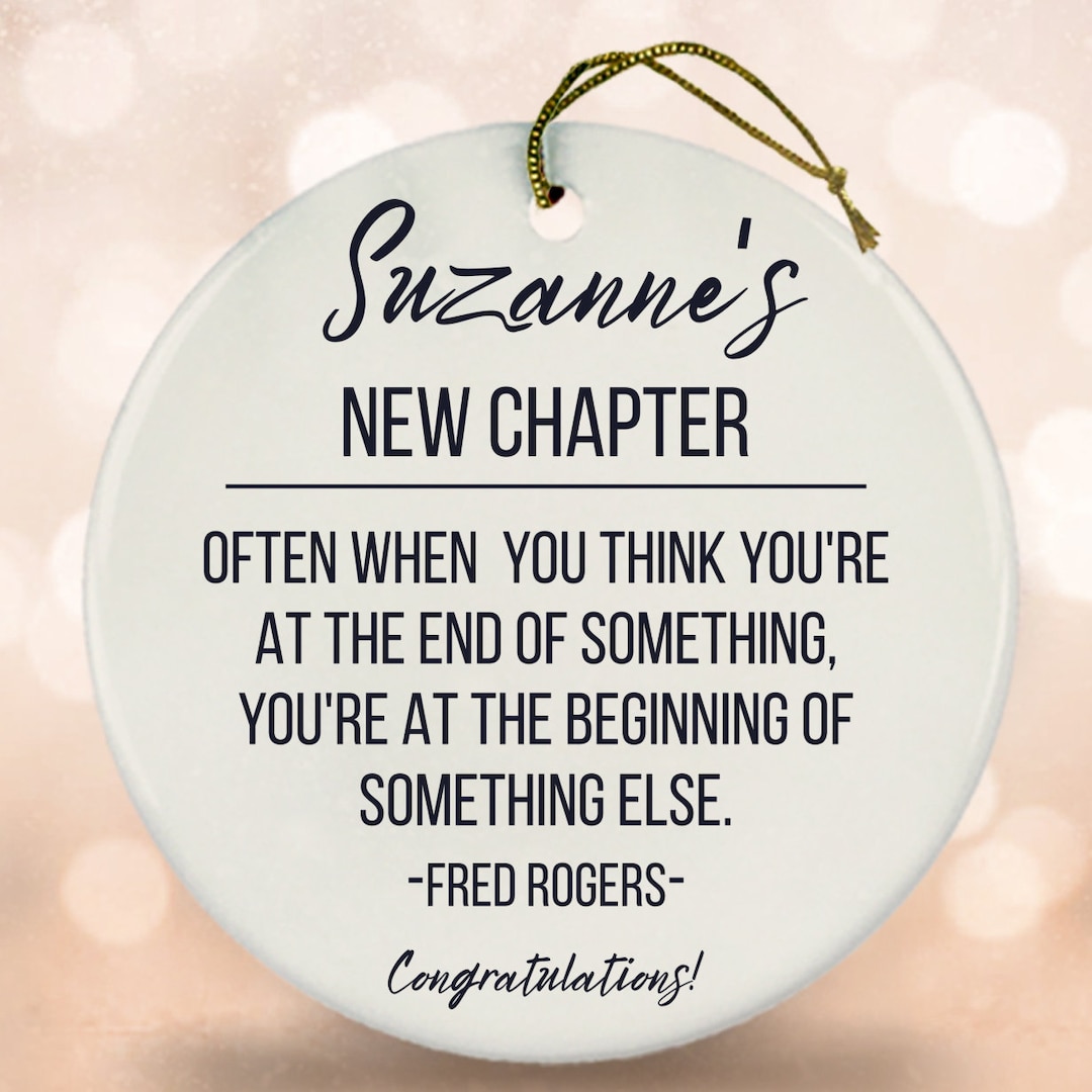 New Beginnings, New Chapter Gift, Custom Retirement Gift, Personalized ...