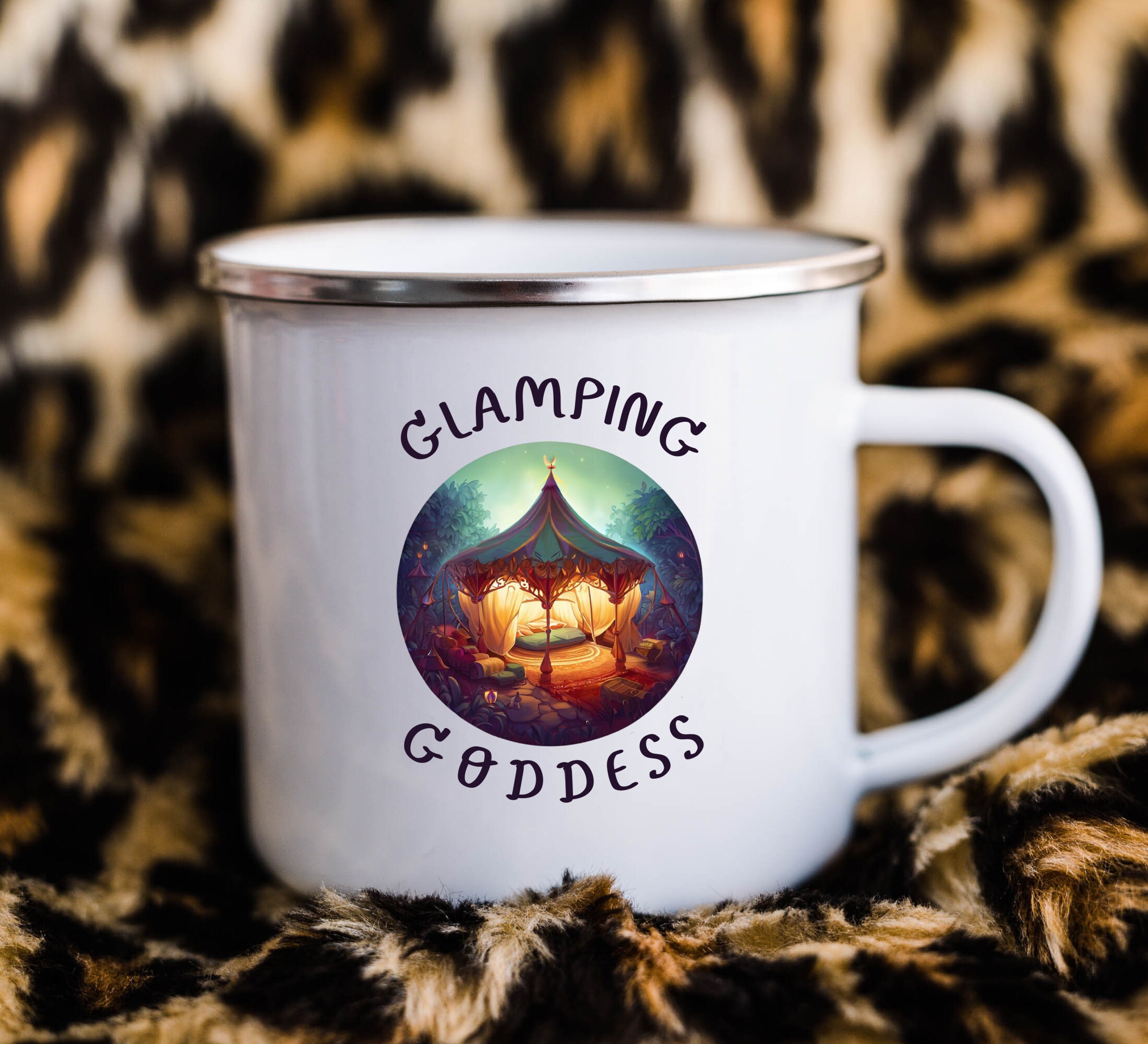 Glamping Goddess, Glamping Mug, Glamping Gifts, Glamp Enamel Mug ...