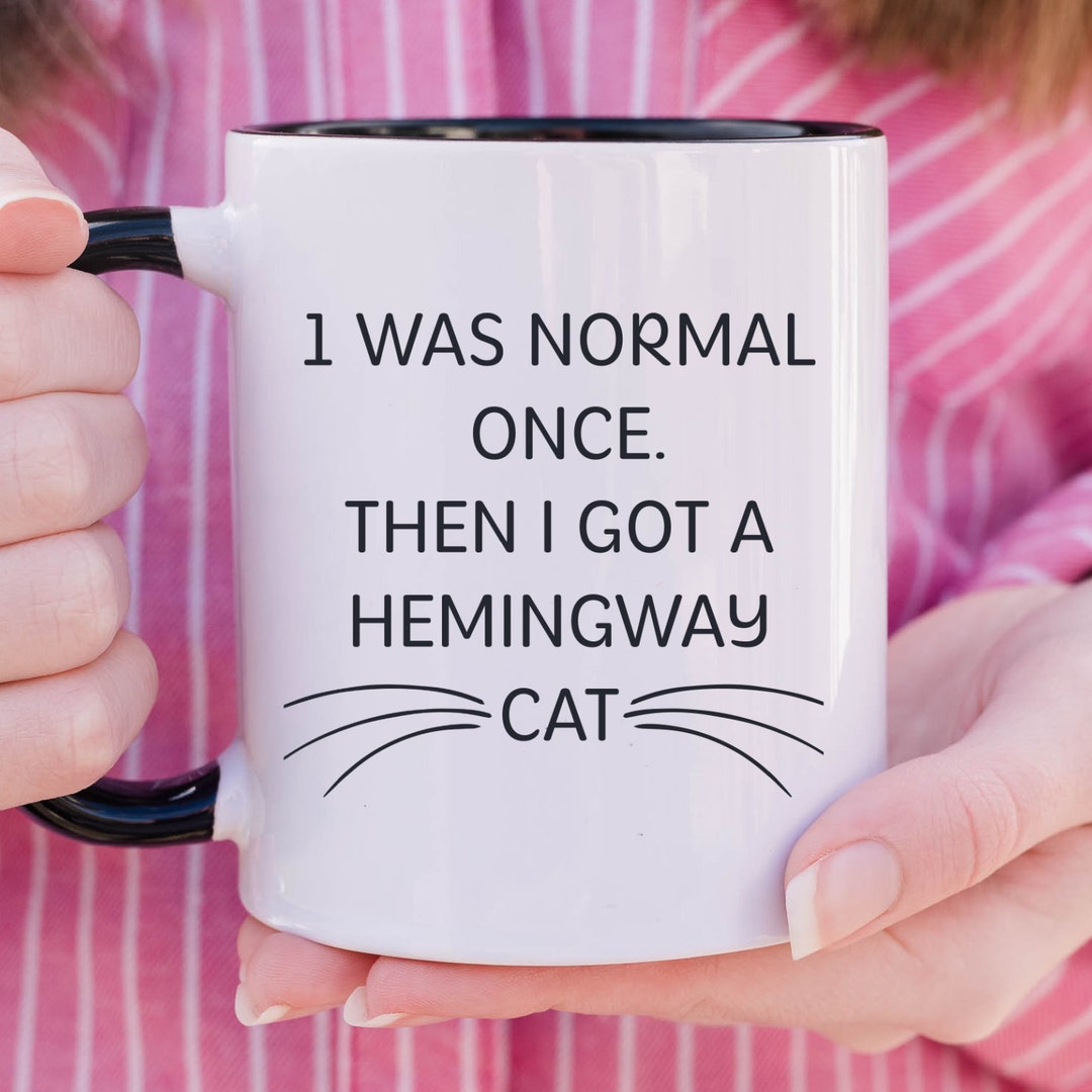 Hemingway Cat Mug, Polydactyl Cat Gifts for Cat Lovers, Hemingway Mom ...