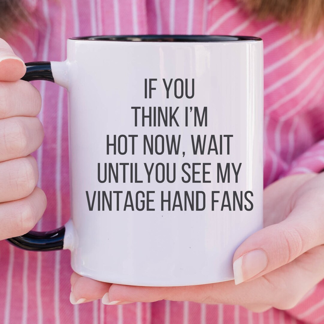 Vintage Hand Fans, Collector Mug, Collector Gifts, Hand Fan Gift for ...