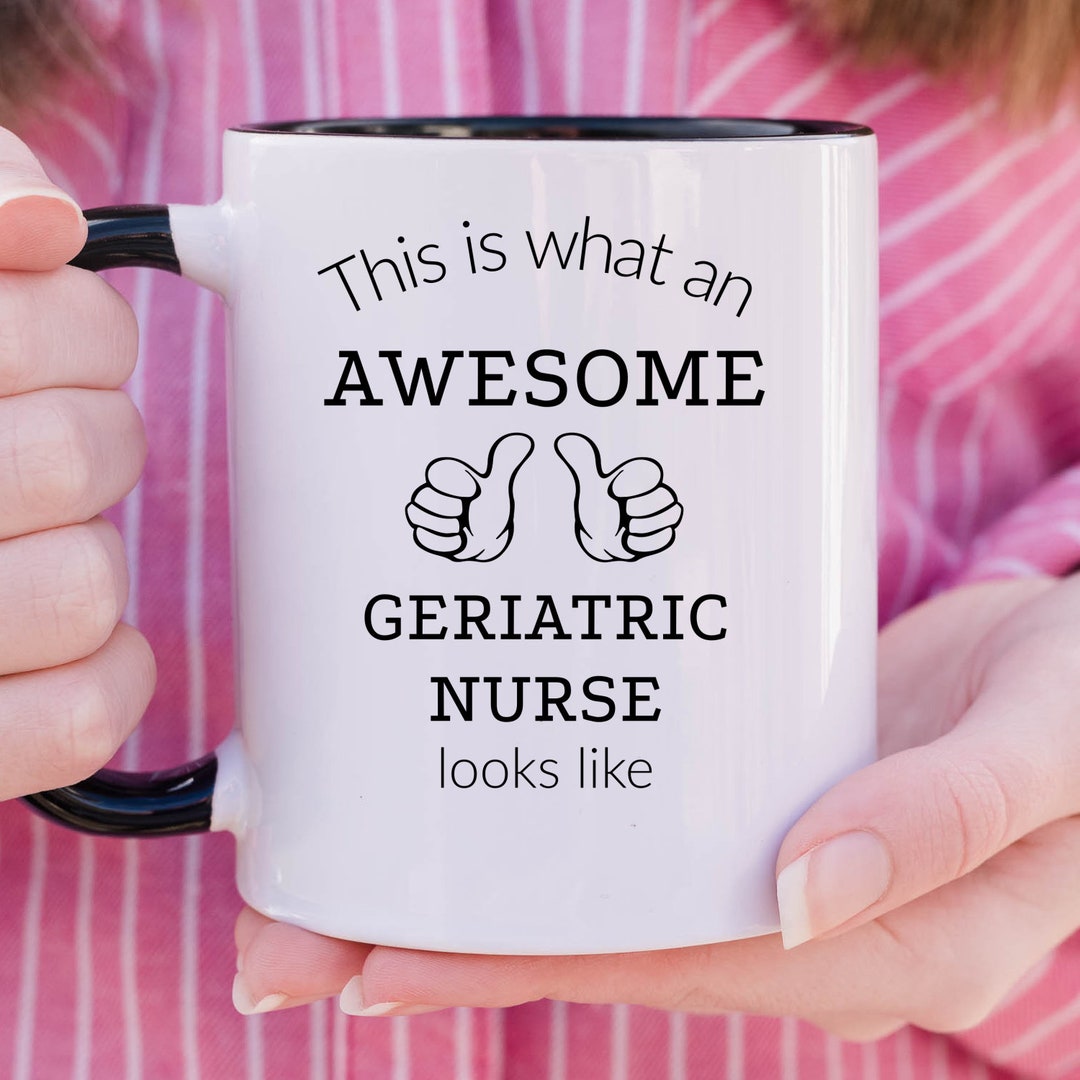 Geriatric Nurse Two Toned Mug, Geriatric Nursing Gifts for Owmen, Nurse ...