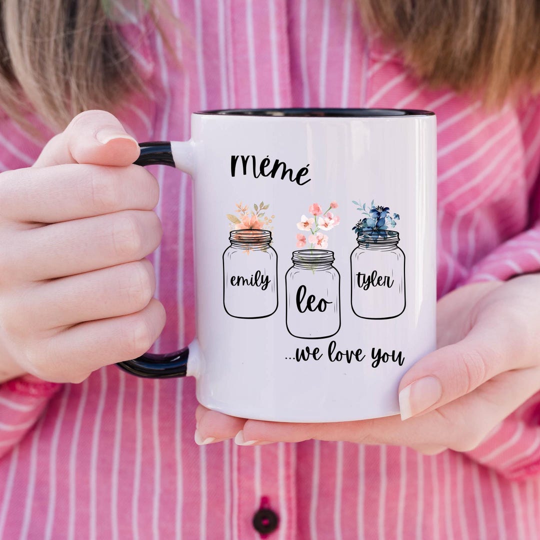 Meme Gifts, Gift for Meme, Meme Mug, Grandkids Names, Custom Kids Names ...