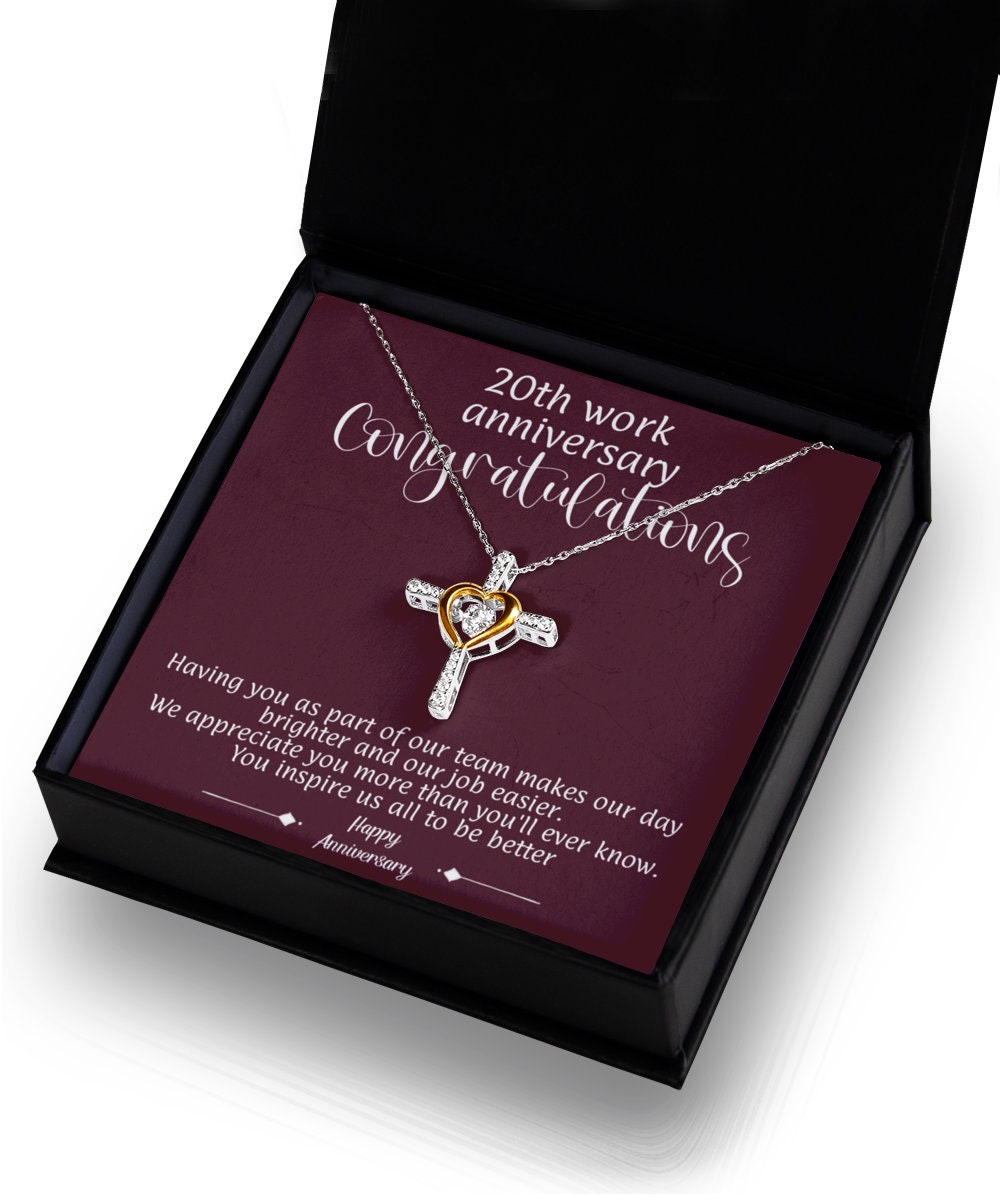 20 Year Work Anniversary Gifts 925 Sterling Silver Cross - Etsy