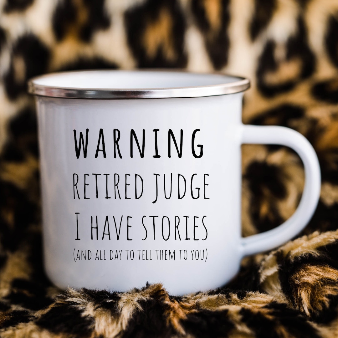 Retired Judge Enamel Mug, Judge Retirement Gifts, Gift for Judges ...