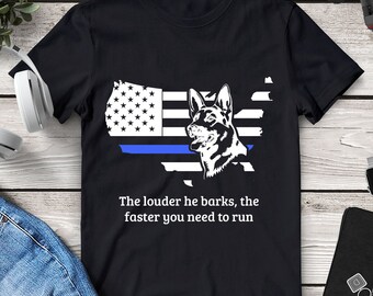 Custom Police K9 Shirt, Custom Shirt, Personalized Thin Blue Line ...