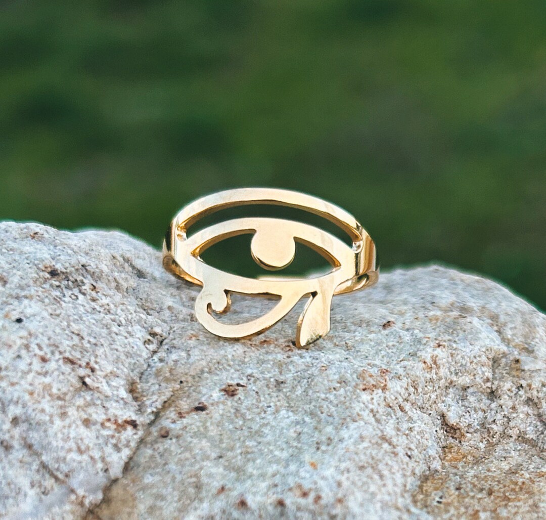 Eye of Horus Ring, Amulet Ring, Eye of Ra, Eye of Horus, Egyptian Ring ...