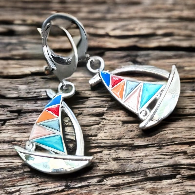 Sailboat Earrings - Etsy