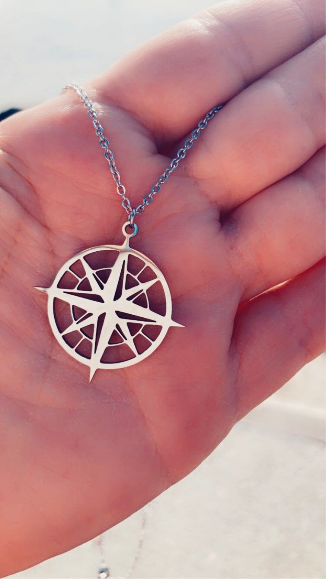 Compass Necklace, Compass Pendant, Traveler Necklace, Traveler Pendant ...