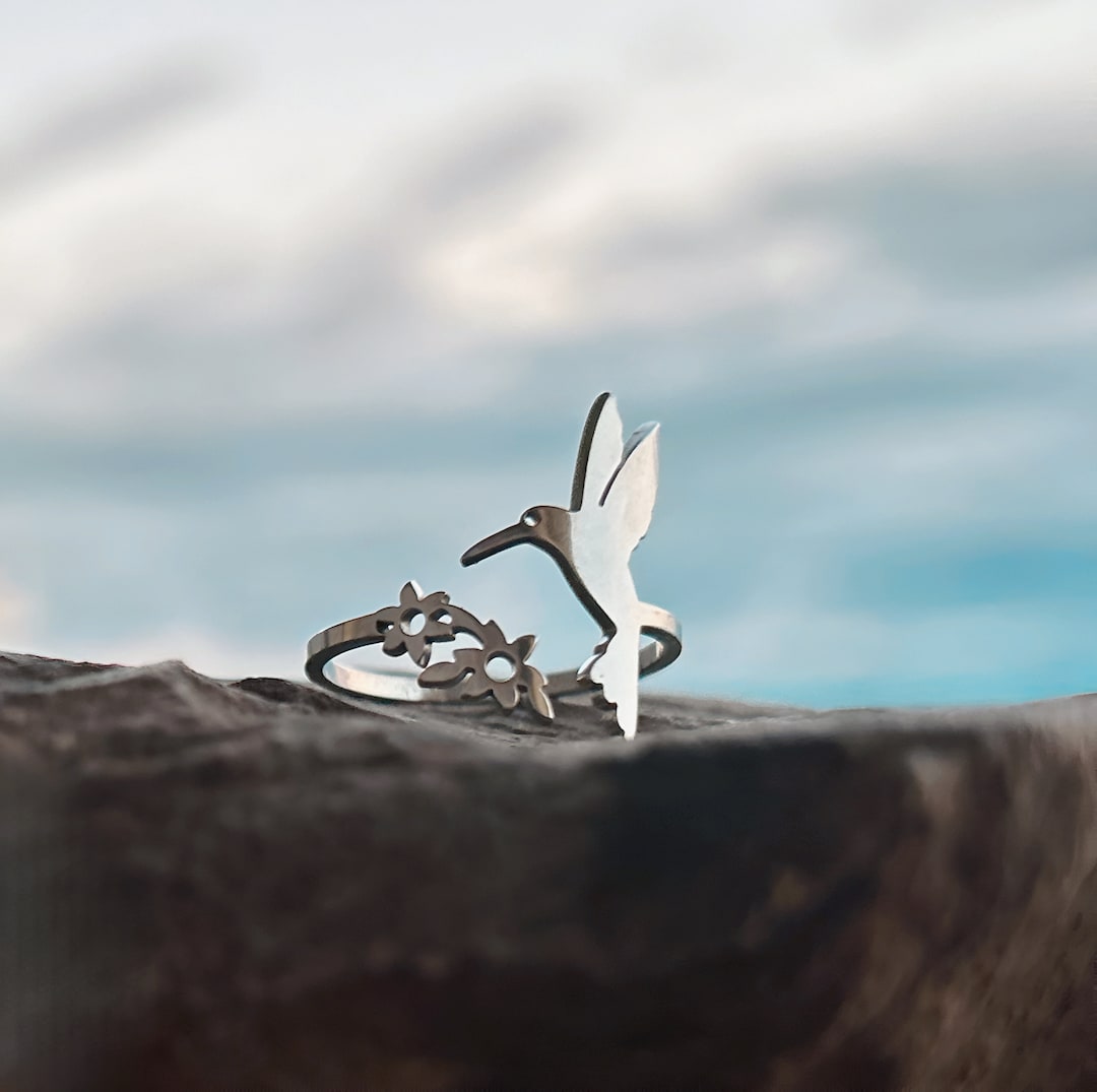 Hummingbird Ring, Hummingbird Jewelry, Bird Ring, Nature Ring, Women's ...