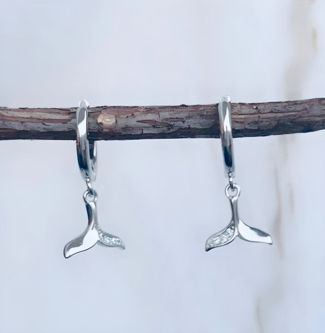 Mermaid Tail Earrings, MURIPARAROA. Earrings, Whale Tail Earrings ...