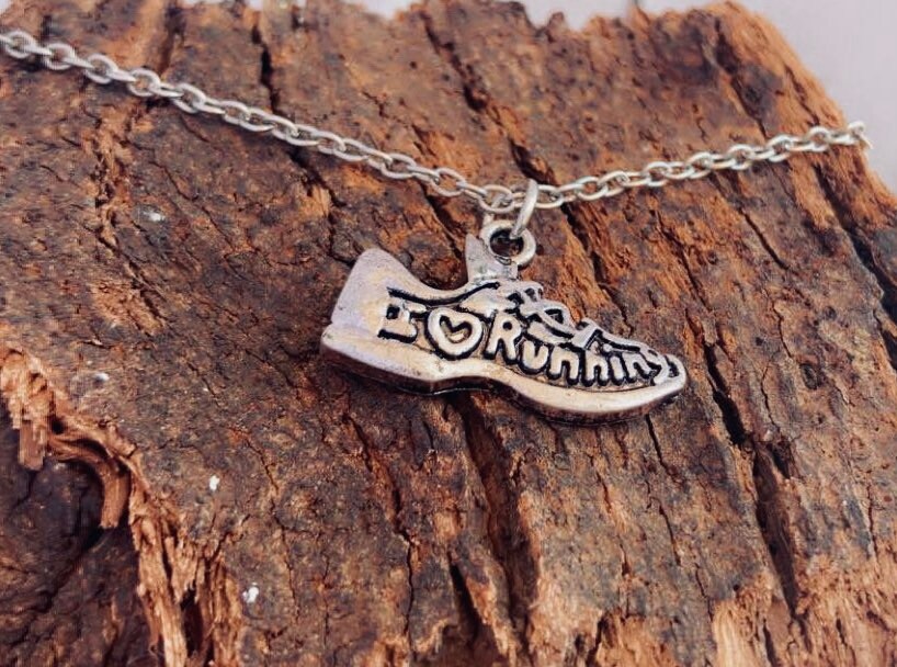 Time to Run Pendant, Running, Sneaker Pendant, Sports, Sneaker Necklace ...