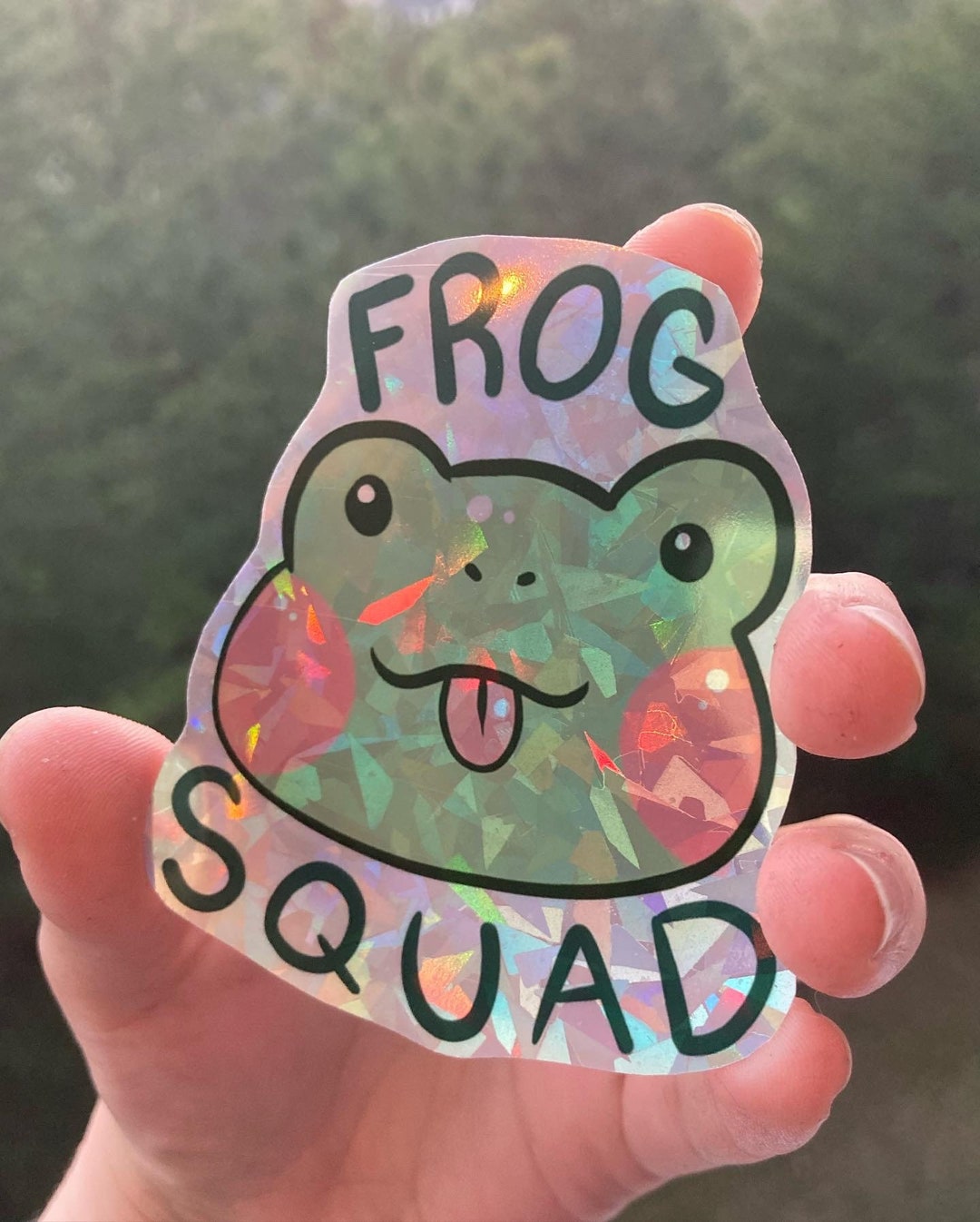 Frog Squad Holographic Sticker - Etsy