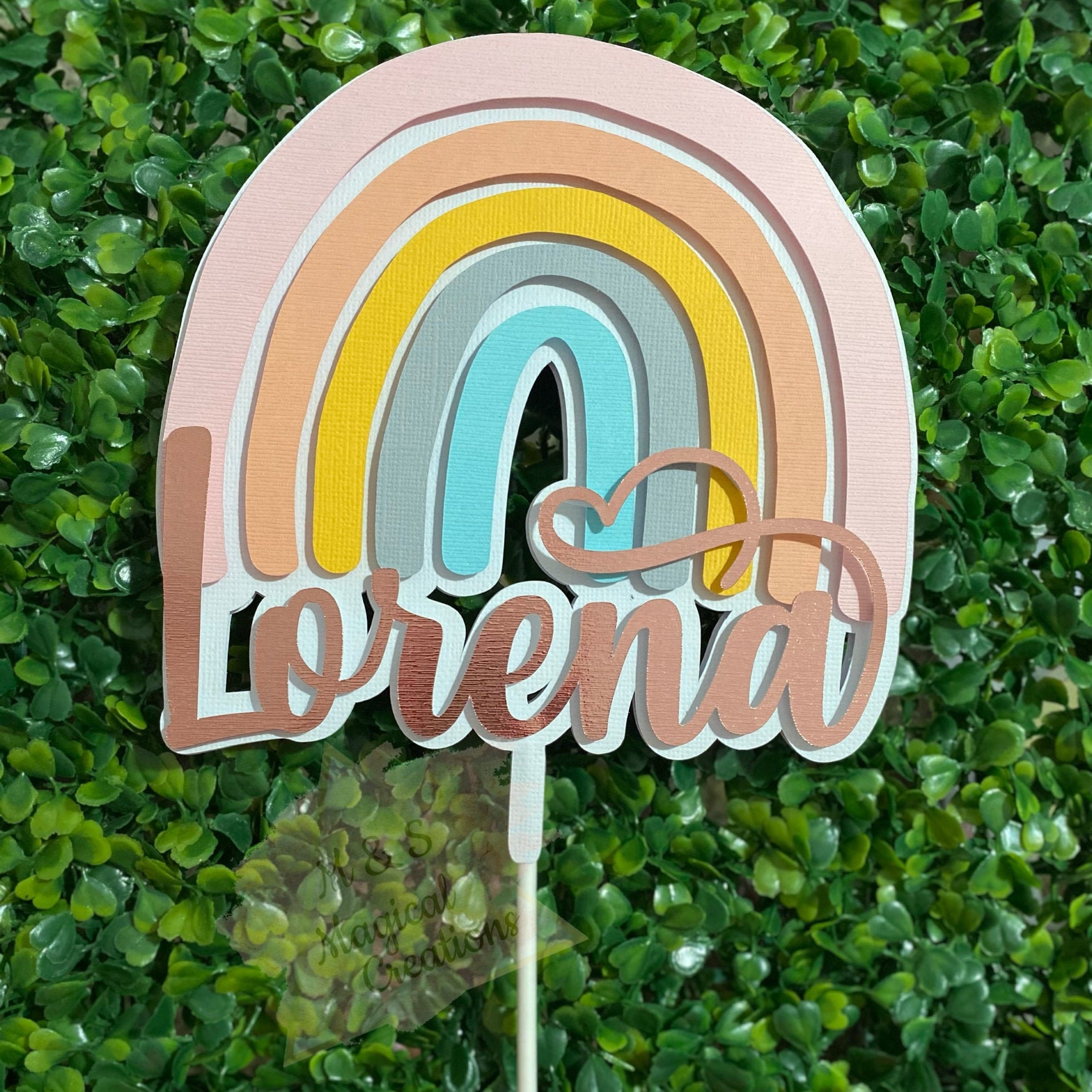 Boho Rainbow Cake Topper / Rainbow Cake Topper / Rainbow Party ...