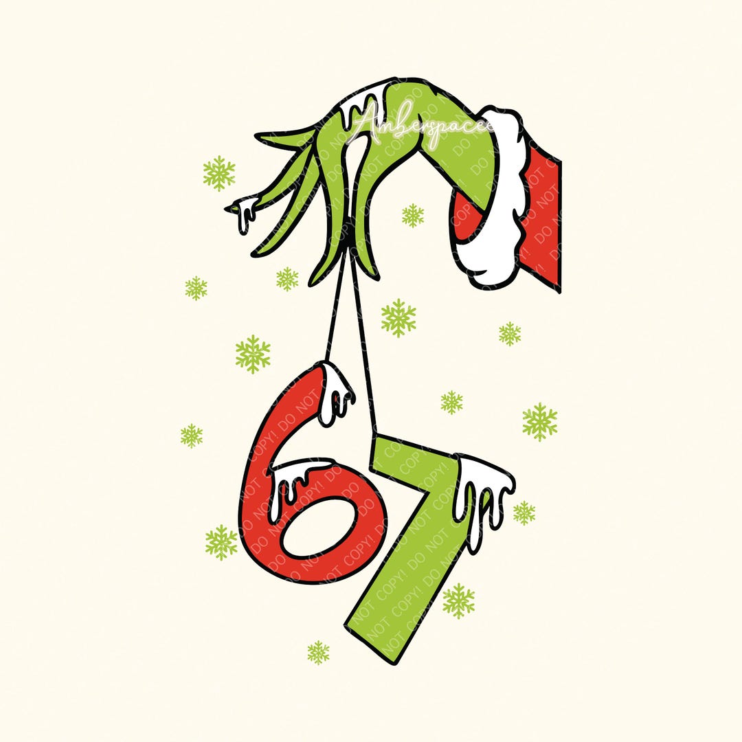 Grinc Hand Holding 6 7 Onament Png Svg, Six Seven Grinc Svg, Internet ...
