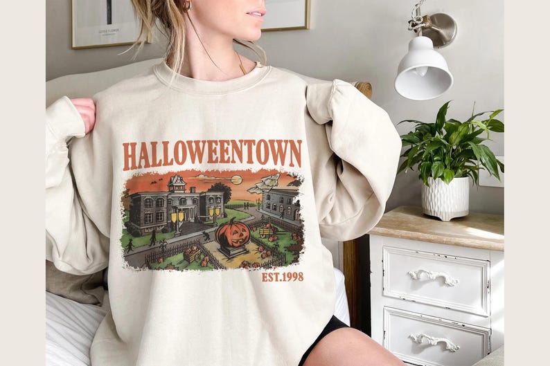 Vintage Halloween Town Est 1998 Png, Halloweentown Png, Pumpkin ...