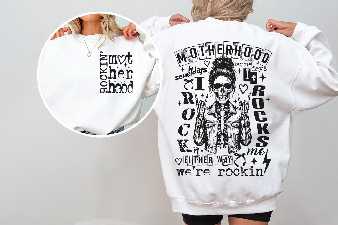 Rockin' Mother Hood Png Svg, Skeleton Mom Svg, Momster Svg, Funny ...