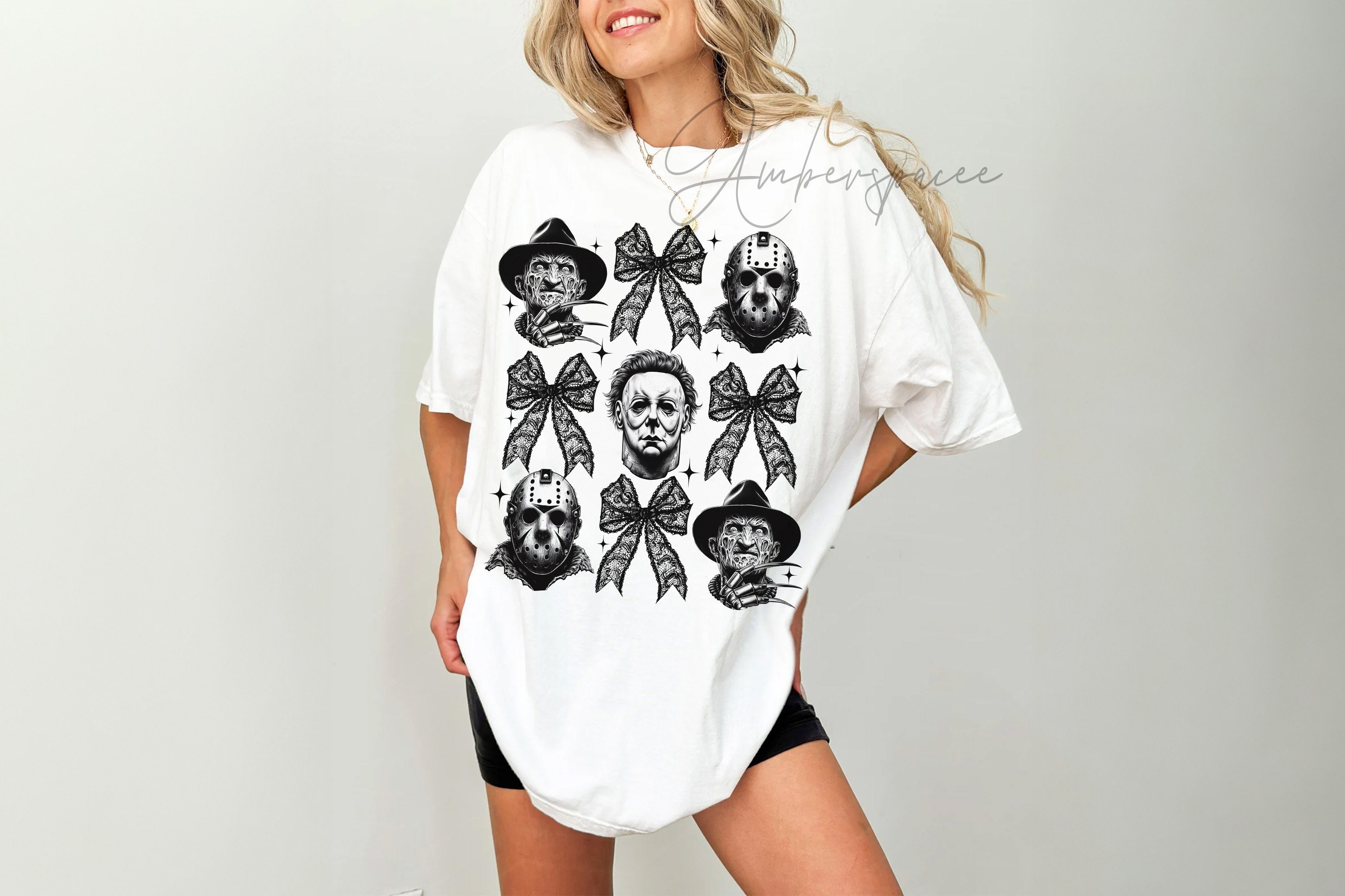Halloween Coquette Bow Png, Horror Halloween Png, Horror Characters Png ...