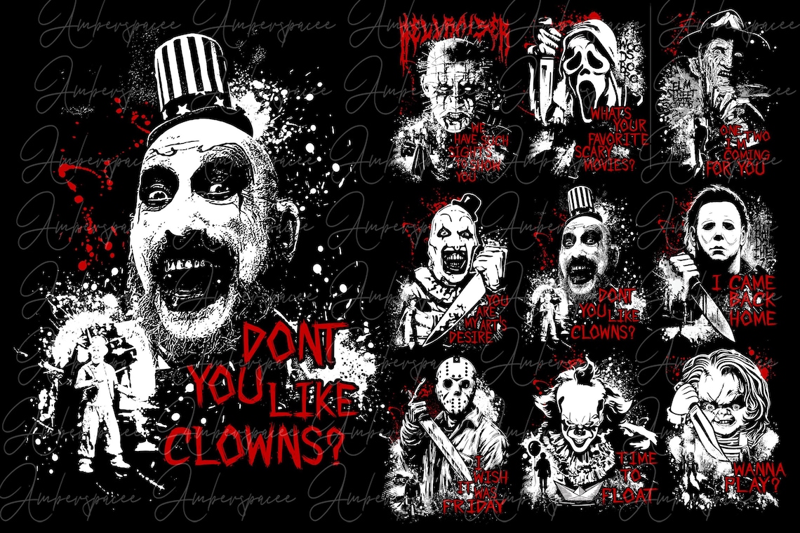 9 Halloween Horror Movie Killers PNG, Halloween Png, Halloween Horror ...