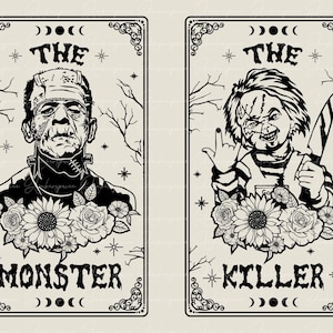 Horror Tarot Card PNG SVG, Tarot Card Png Bundle, Halloween Tarot Card ...