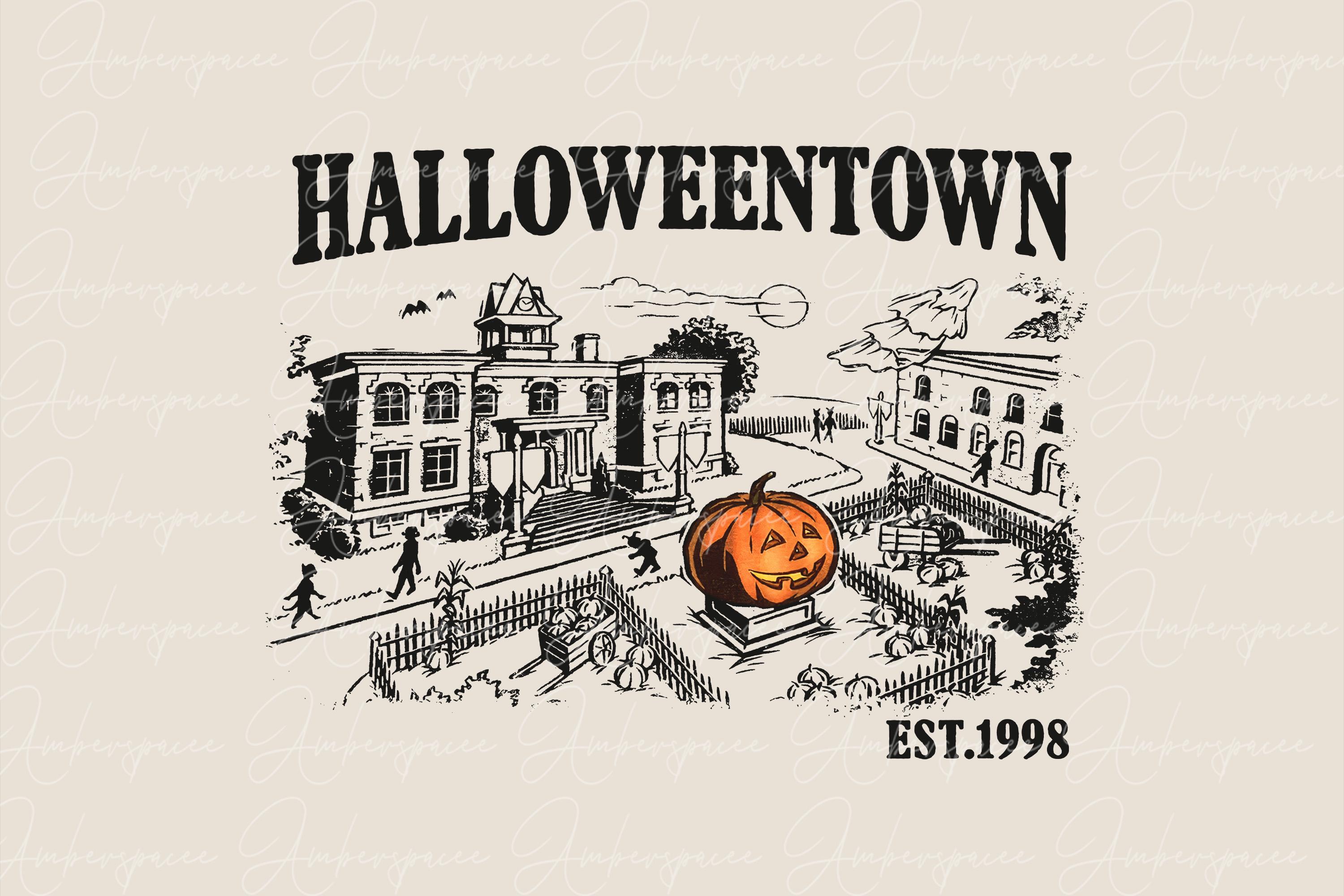 Vintage Halloween Town Est 1998 Png, Halloweentown Png, Pumpkin ...