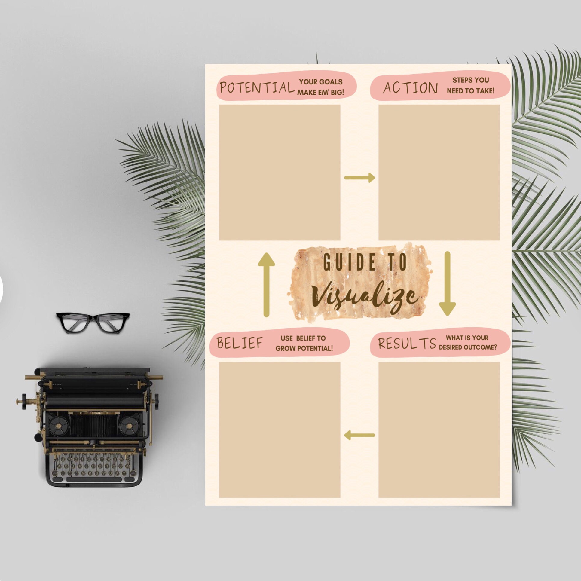 Visualization Template Manifestation Template Law of Attraction Guide ...