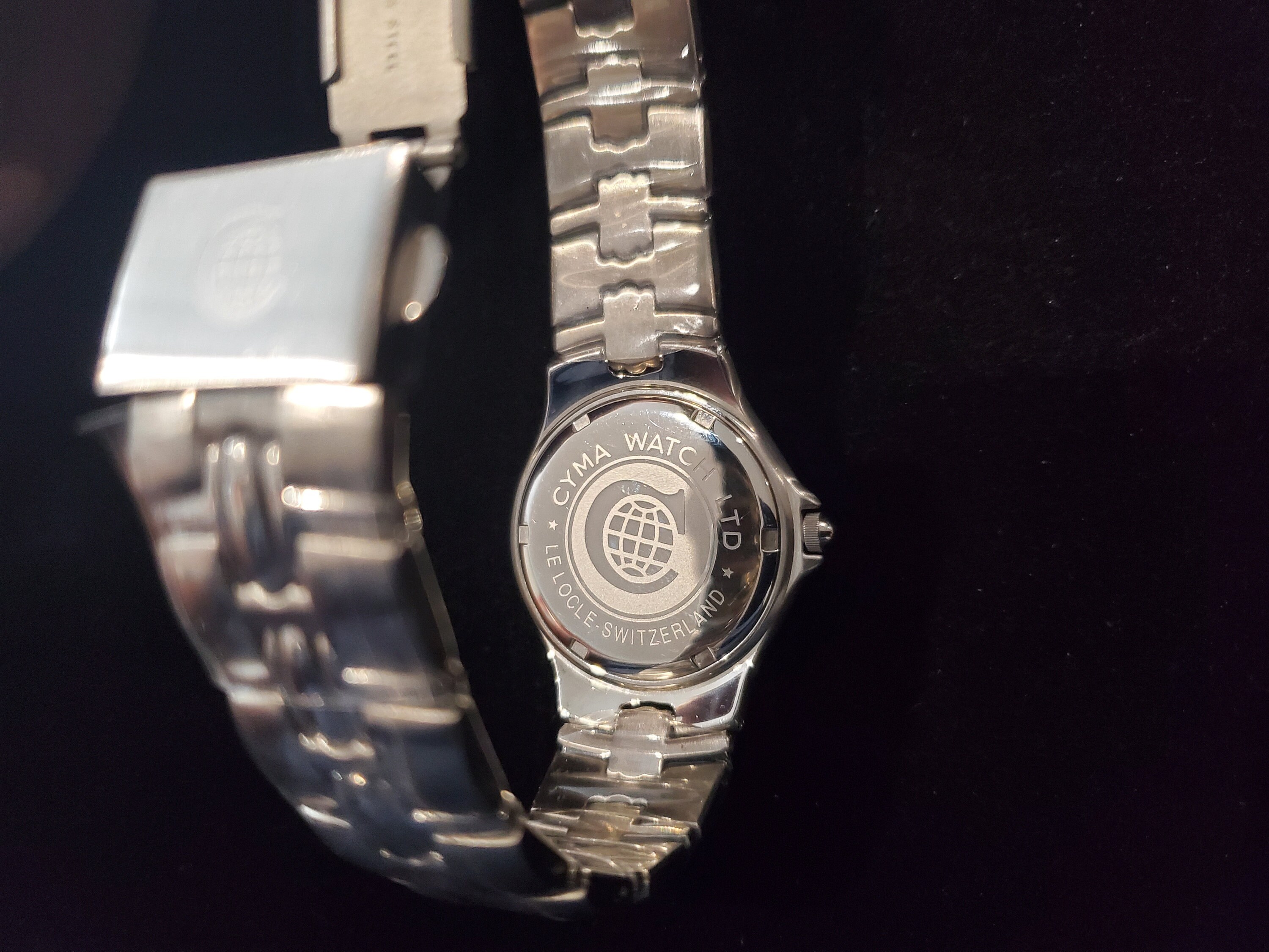 Cyma Le Locle Stainless Steel Bracelet Mens Watch - Etsy