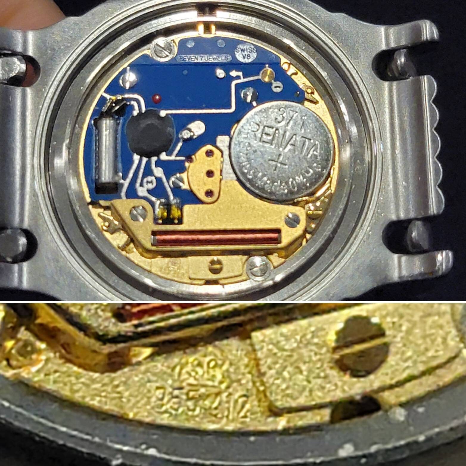 Rare Vintage Michael Anthony Meteorite Dial 14k Gold Bezel Quartz Mens ...