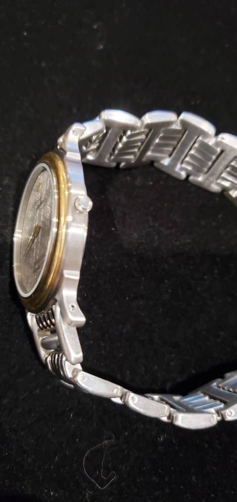 Rare Vintage Michael Anthony Meteorite Dial 14k Gold Bezel Quartz Mens ...