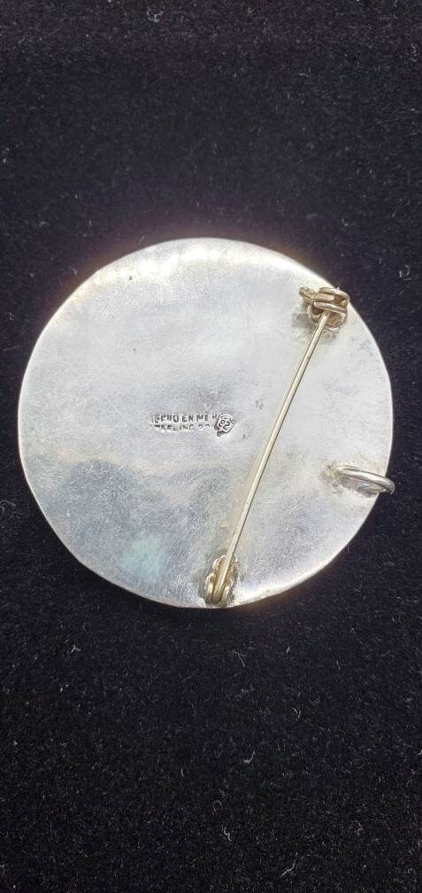 Vintage Sterling Silver Mayan Sun God/Calendar Brooch/Pin. - Etsy France