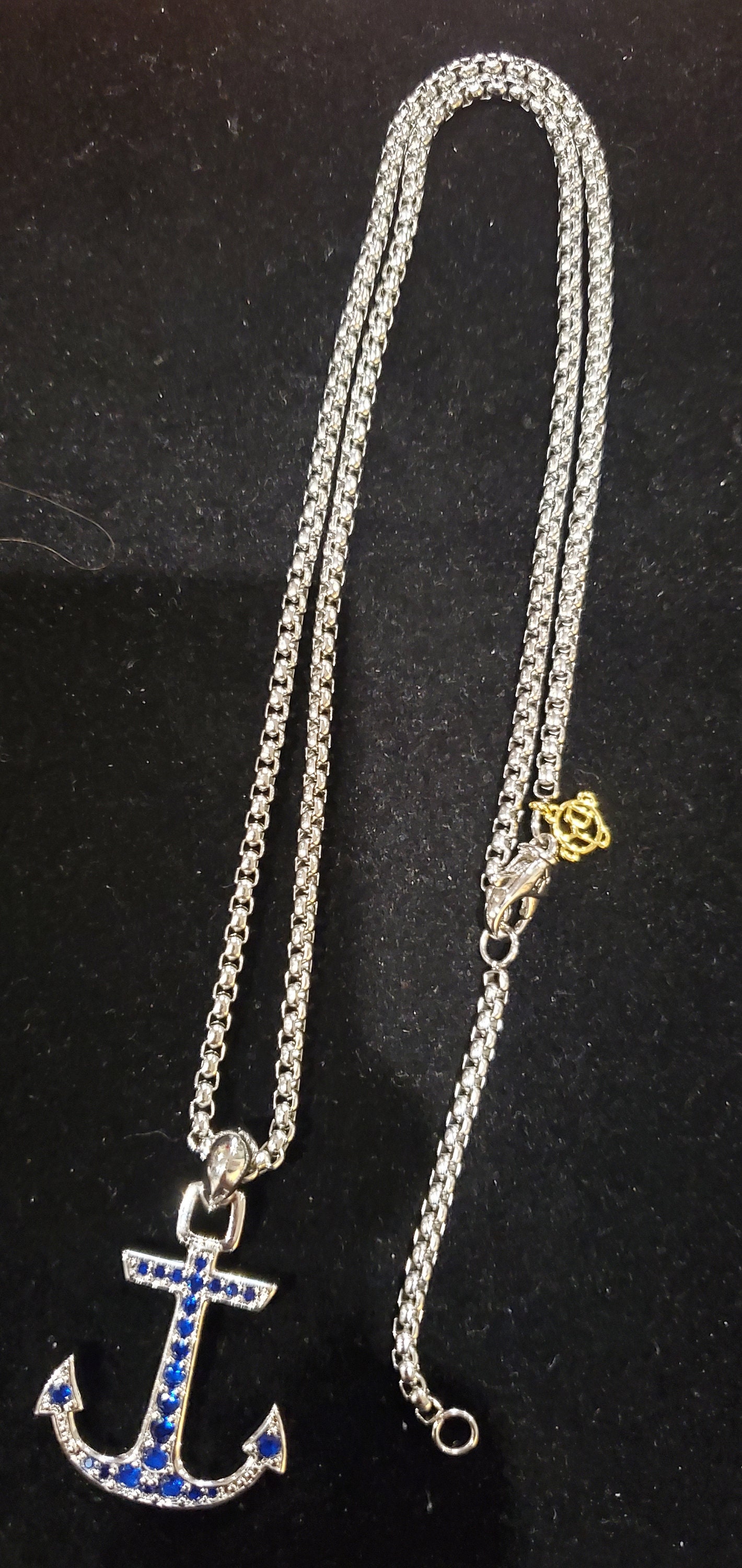 David Yurman Maritime Anchor Amulet Sterling Silver With Blue Pavé ...