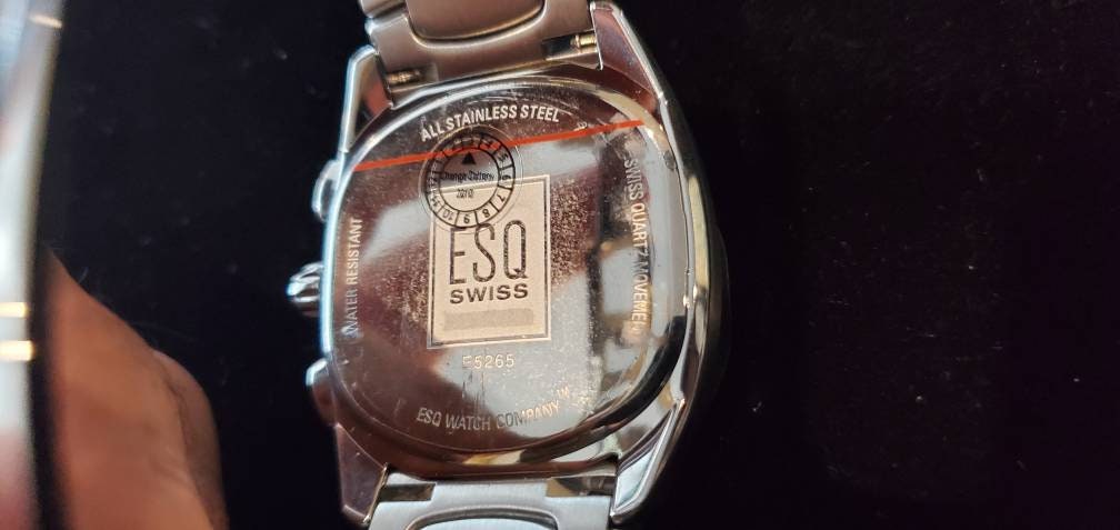 ESQ by Movado E5265 Chronograph SS Quartz Mens Watch (NOS) - Etsy
