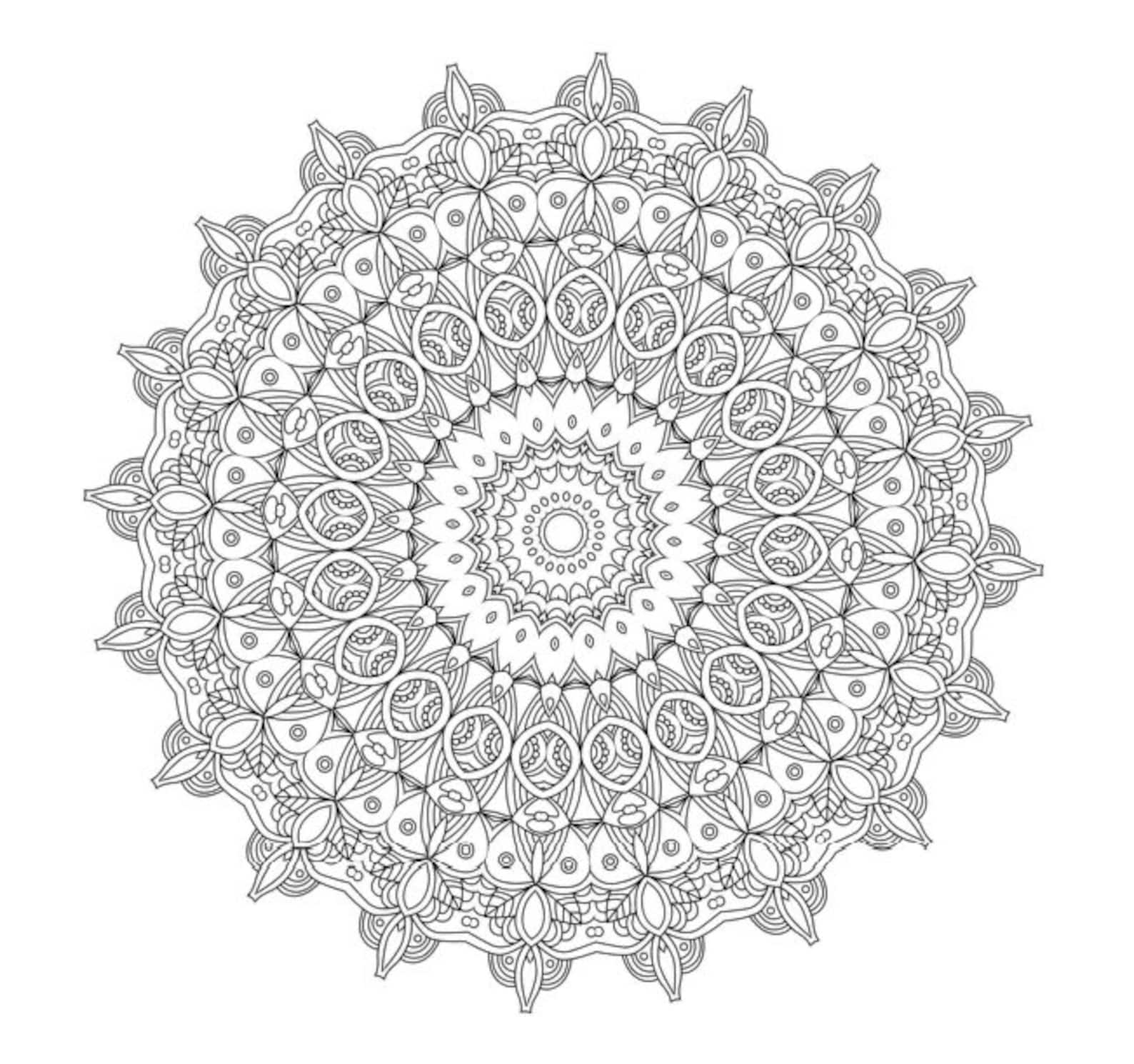 MANDALA 25 Complex Mandala Coloring Pages | Etsy