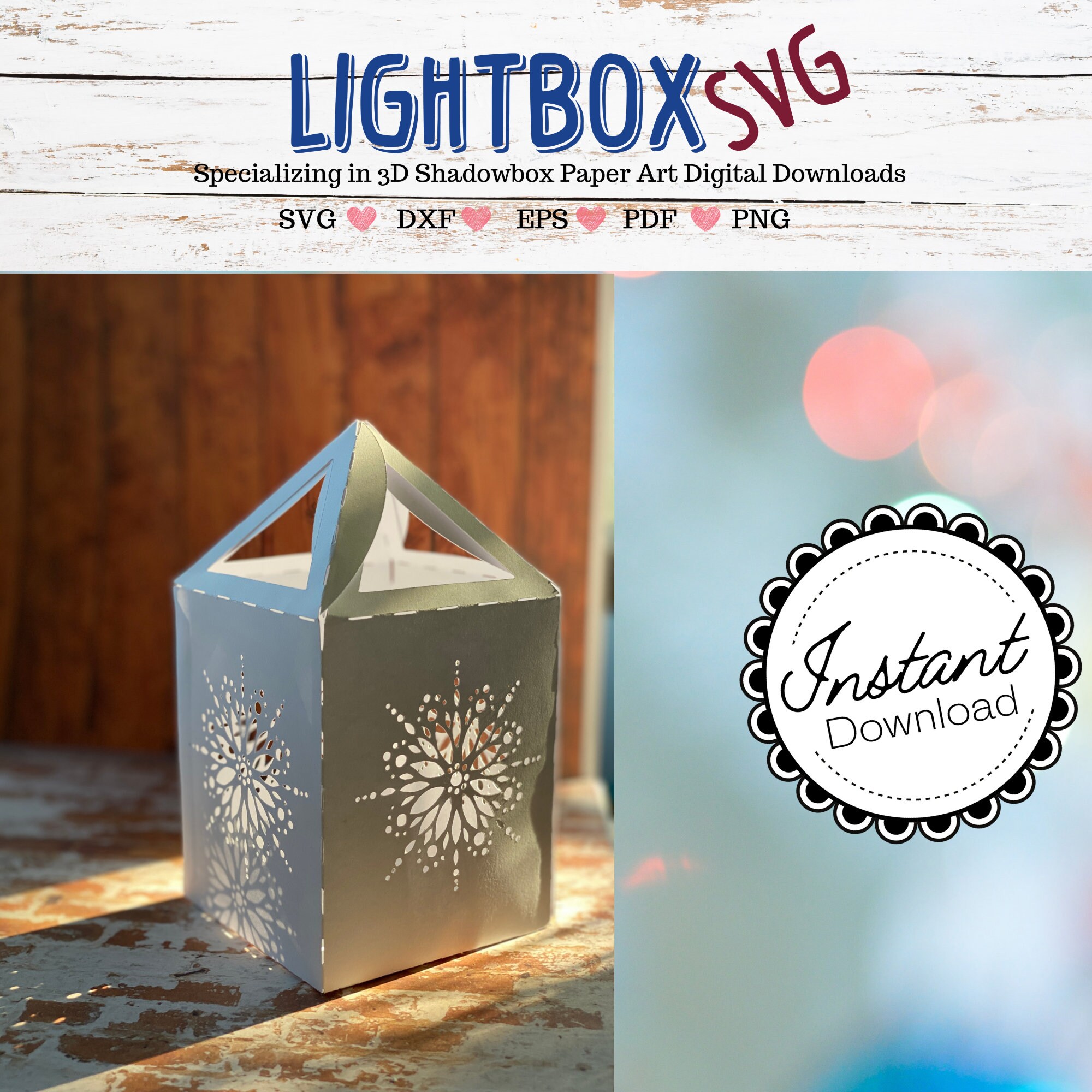 Paper Lantern SVG Luminary Mandala Wedding Shower Centerpiece | Etsy