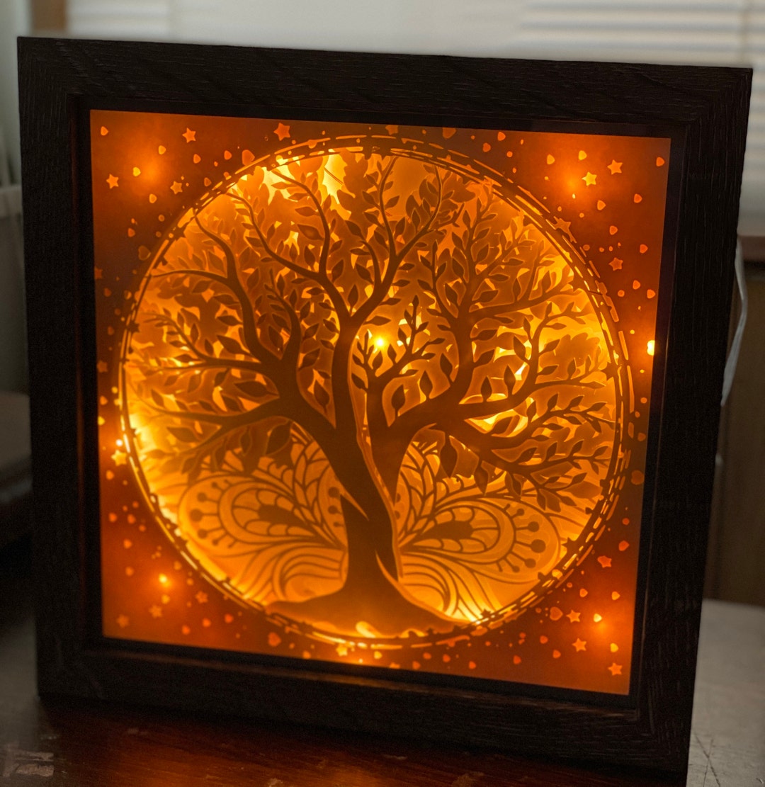 Tree of Life Lightbox SVG Layered Mandala Shadowbox 3D Download Cricut ...