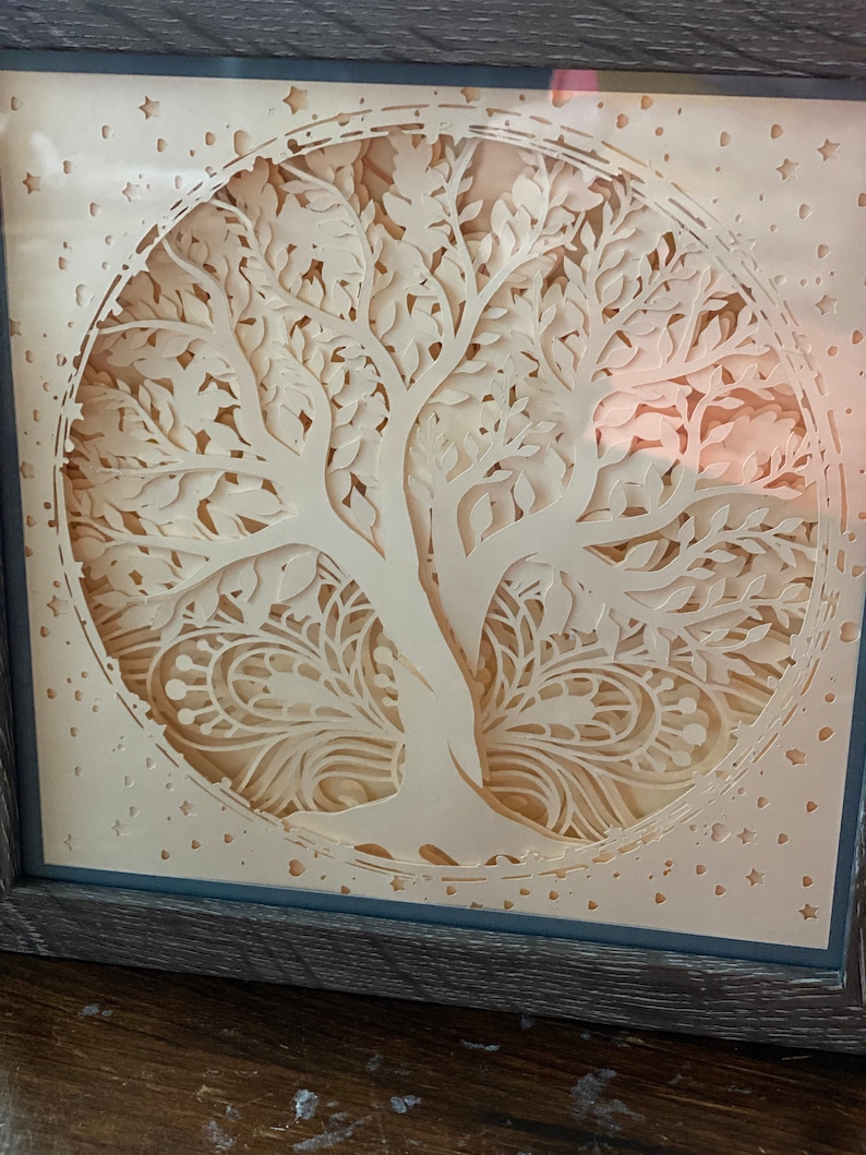 Tree of Life Lightbox SVG Layered Mandala Shadowbox 3D - Etsy