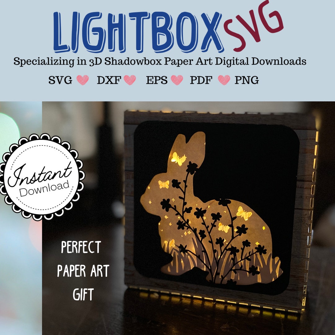 Wildflower Easter Bunny Box SVG for Cricut, Fun Easy Paper Cut File ...