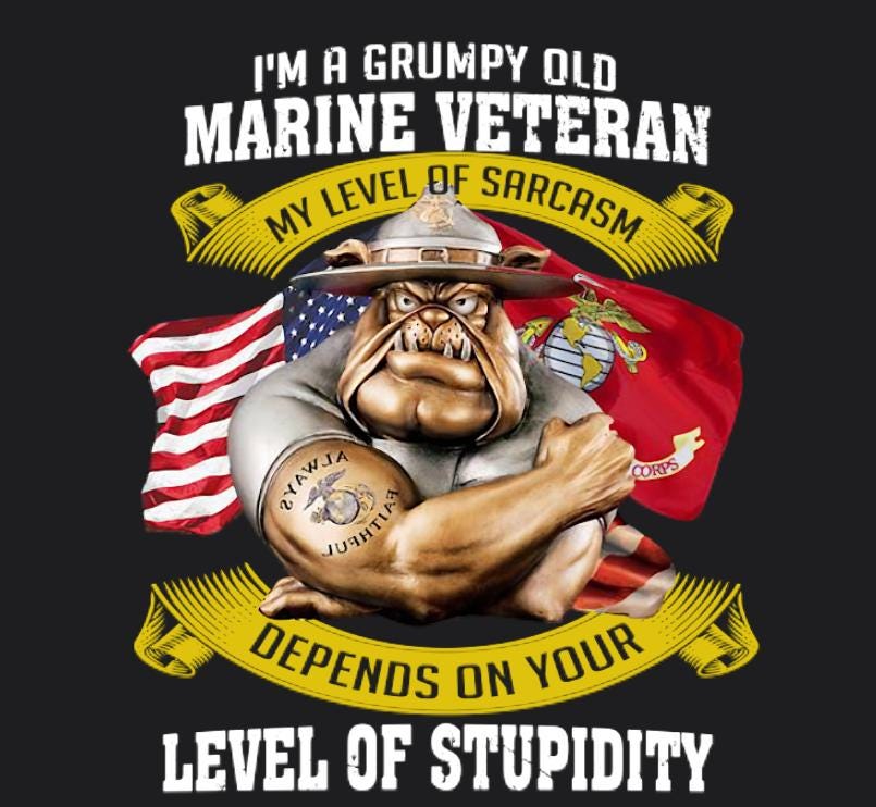 I'm A Grumpy Old Marine Veteran T-shirt for Size M 5XL, PNG File ...