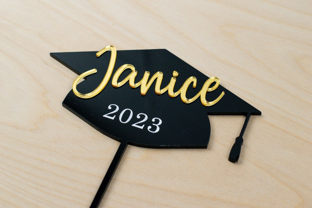 Personalized Graduation Cake Topper, High School Graduation Party ...