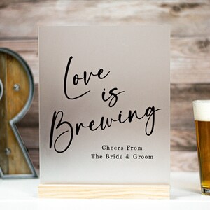 Love is Brewing Sign, Wedding Bar Sign, Wedding Beer Sign, Brewery ...