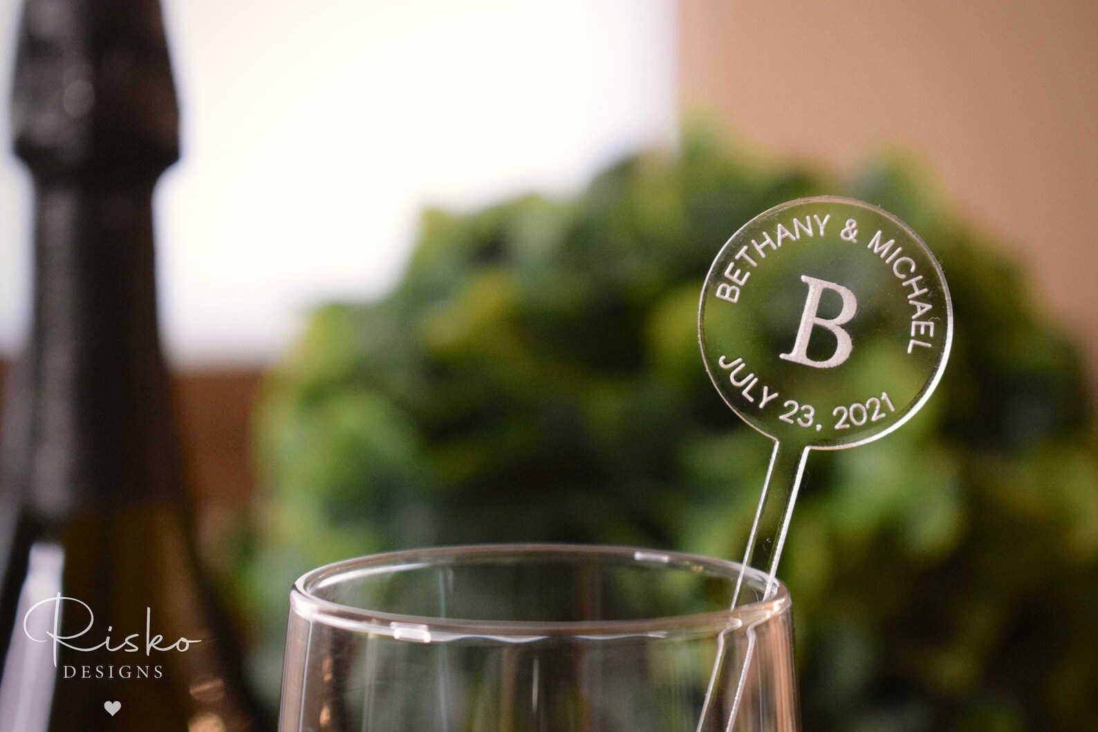 Personalized Wedding Stir Sticks, Cocktail Stirrers, Engagement Drink ...