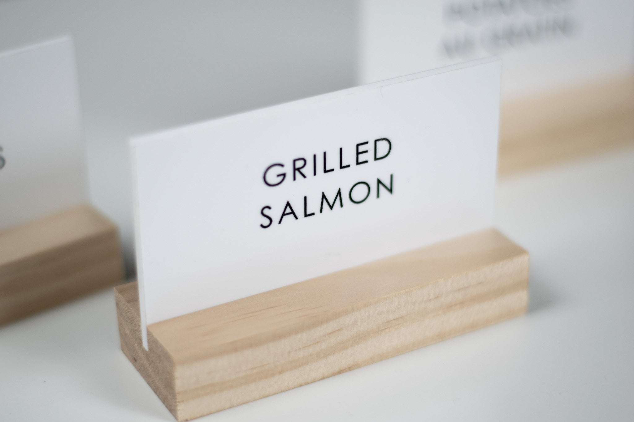 Acrylic Food Labels Wedding Buffet Signs Buffet Food Signs - Etsy