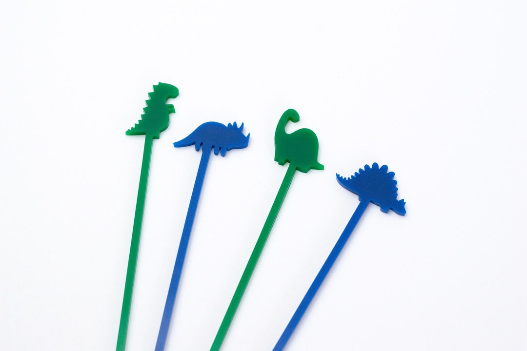 Dinosaur Stir Sticks, Drink Stirrers for Dinosaur Theme Birthday Party ...