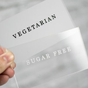 Acrylic Food Labels, Wedding Buffet Signs, Buffet Food Signs With ...