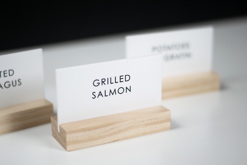 Acrylic Food Labels Wedding Buffet Signs Buffet Food Signs - Etsy