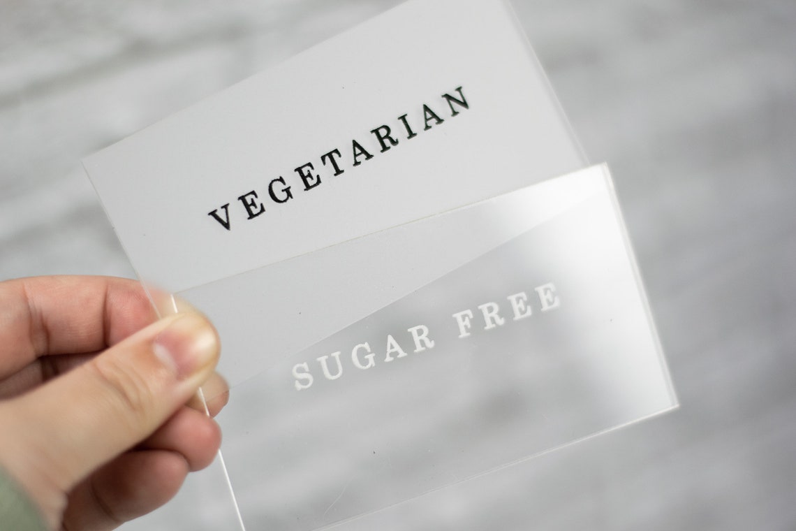 Acrylic Food Labels Wedding Buffet Signs Buffet Food Signs - Etsy