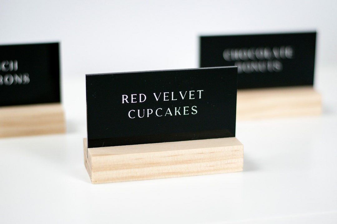 Acrylic Food Labels, Wedding Buffet Signs, Buffet Food Signs With ...